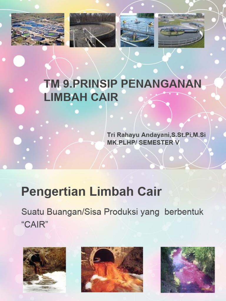 TM 9. Prinsip Penanganan Limbah Cair | PDF