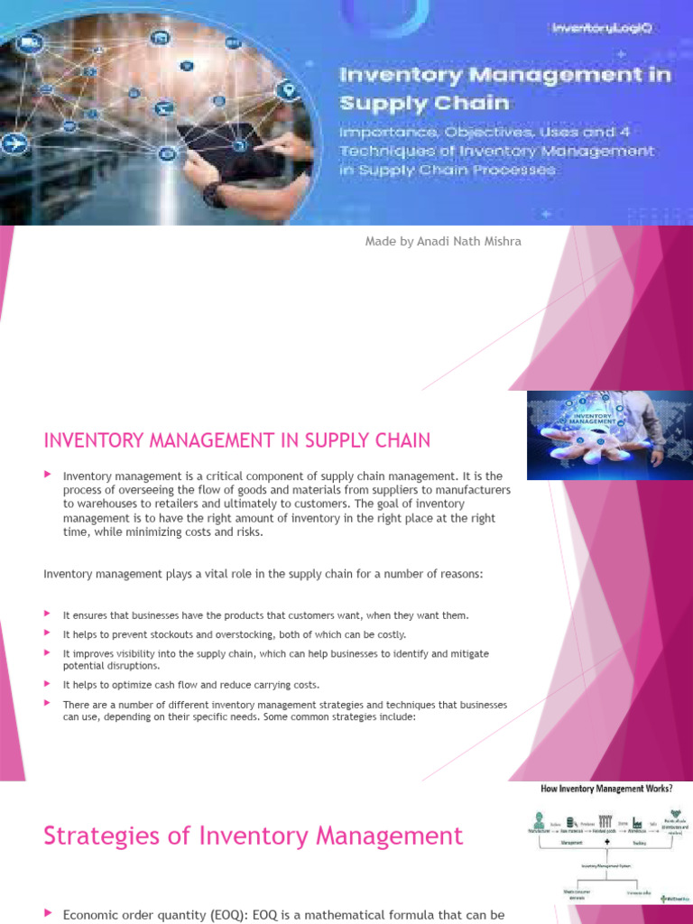 Anadi Nath Mishra PPT SCM | PDF | Inventory | Supply Chain
