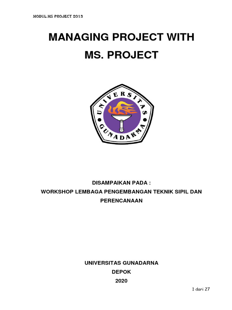 Modul MS Project 2013 | PDF