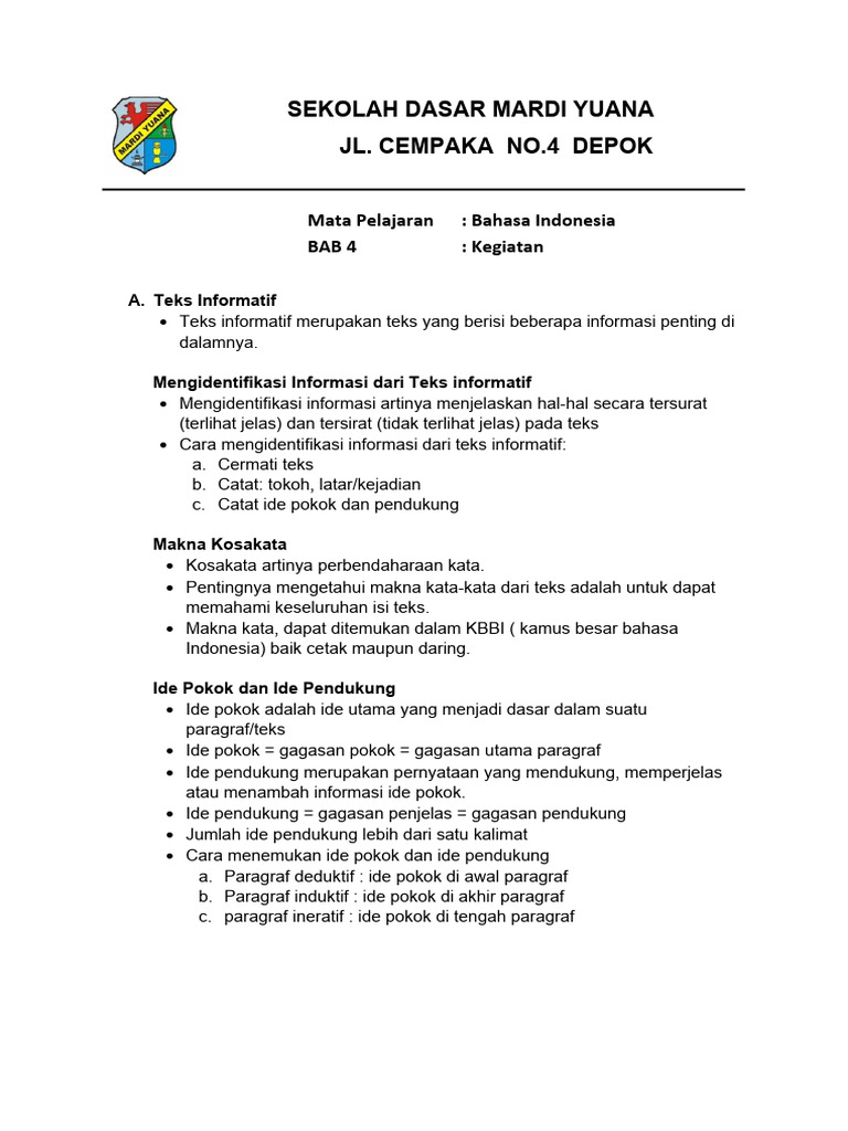 Panduan Teks Informatif dan Wawancara | PDF | Seni & Disiplin Bahasa
