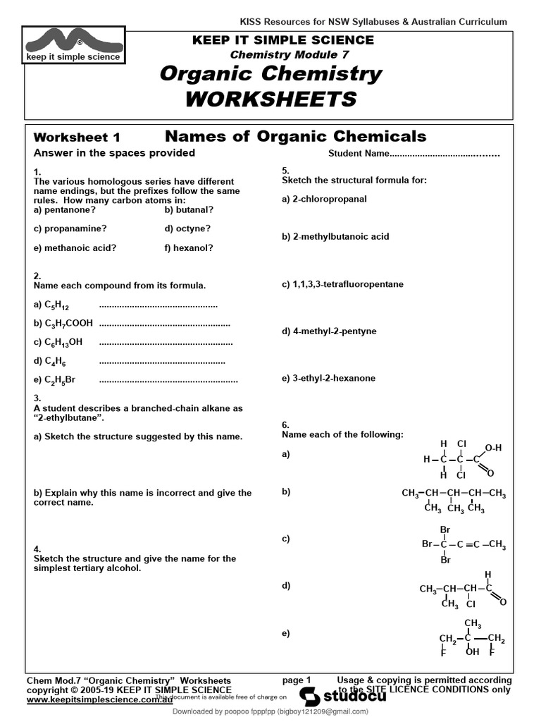 Module 7 KISS Notes (HSC Chemistry) | PDF | Alkene | Alkane