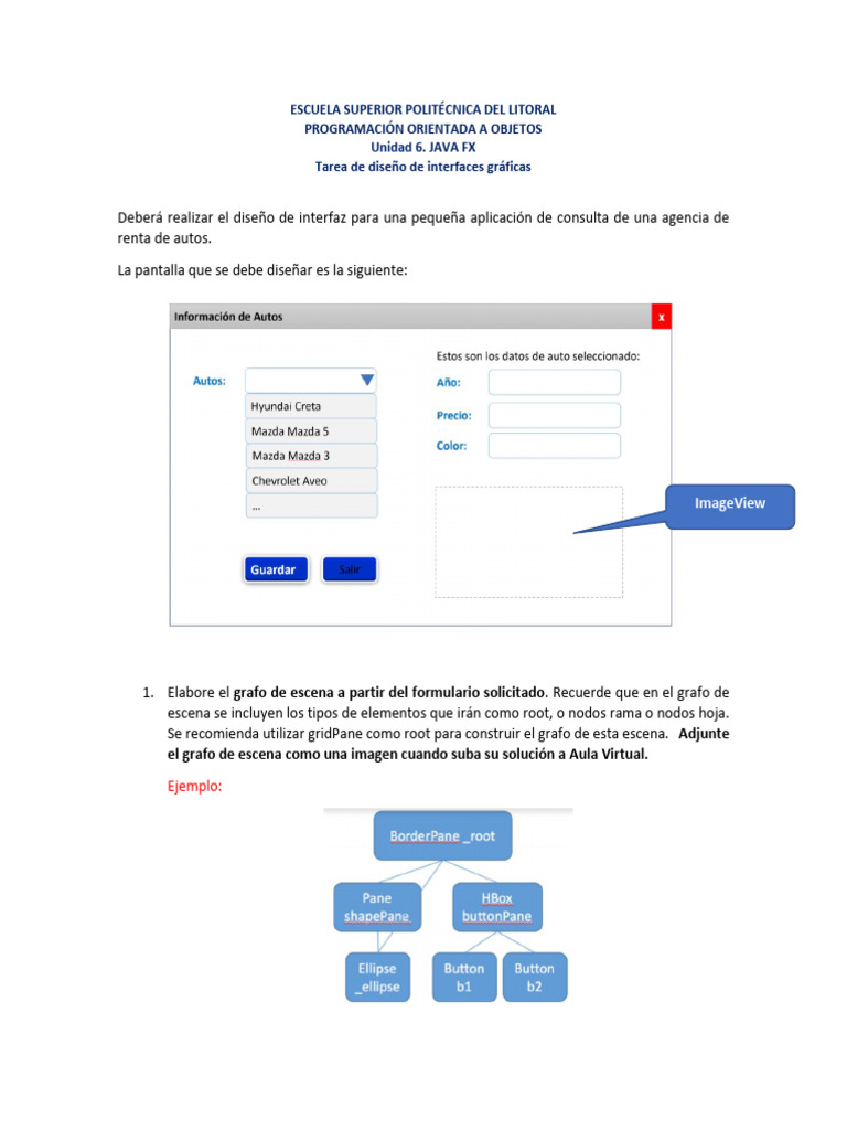 Unidad 6 Tarea 3 JAVA FX-1 | PDF | Objeto (informática) | Java ...