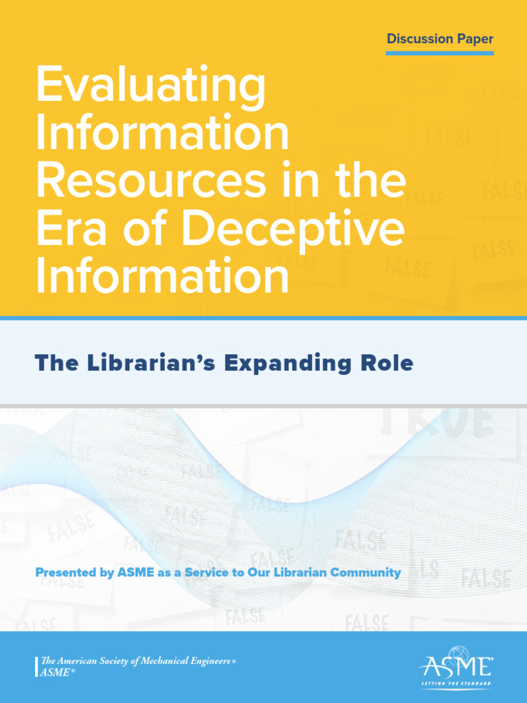 Evaluating Information Resources | PDF | Information Literacy | Librarian