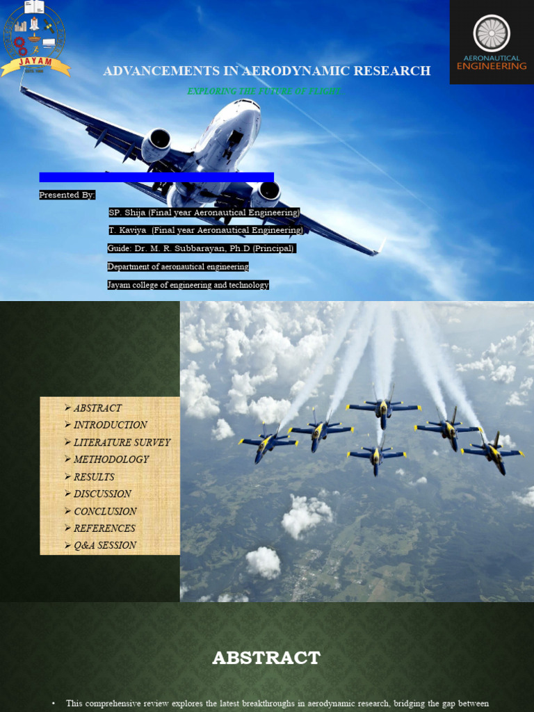 Advancements In Aerodynamic Research Download Free Pdf Aerodynamics