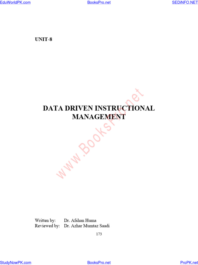 Aiou Bed Code 8615 Book Unit 8 Pdf Educational Assessment Data