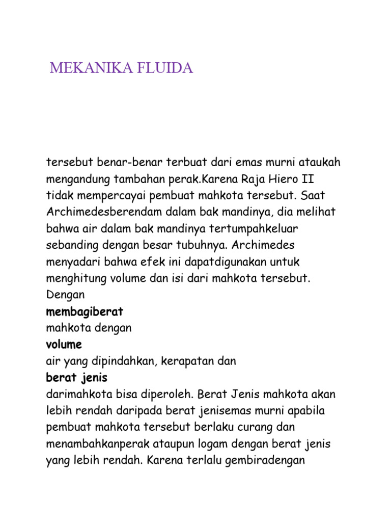 Mekanika Fluida | PDF