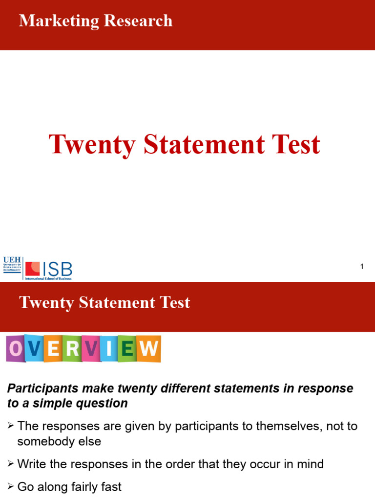 Twenty Statement Test | PDF | Career & Growth | Self-Improvement
