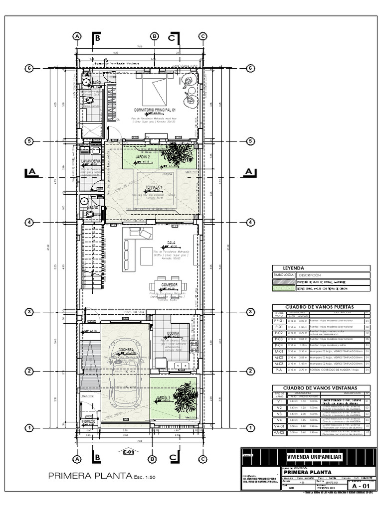 Primera Planta: Vivienda Unifamiliar | PDF