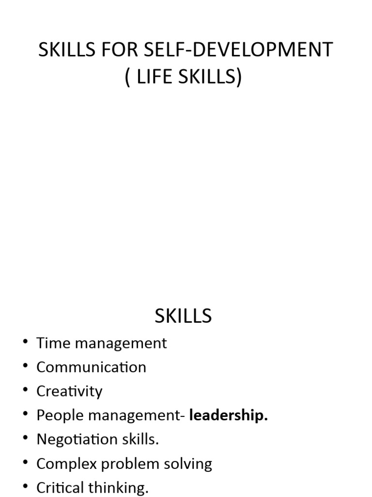 Skills For Self-Development | Download Free PDF | Nonverbal Communication | Behavior Modification