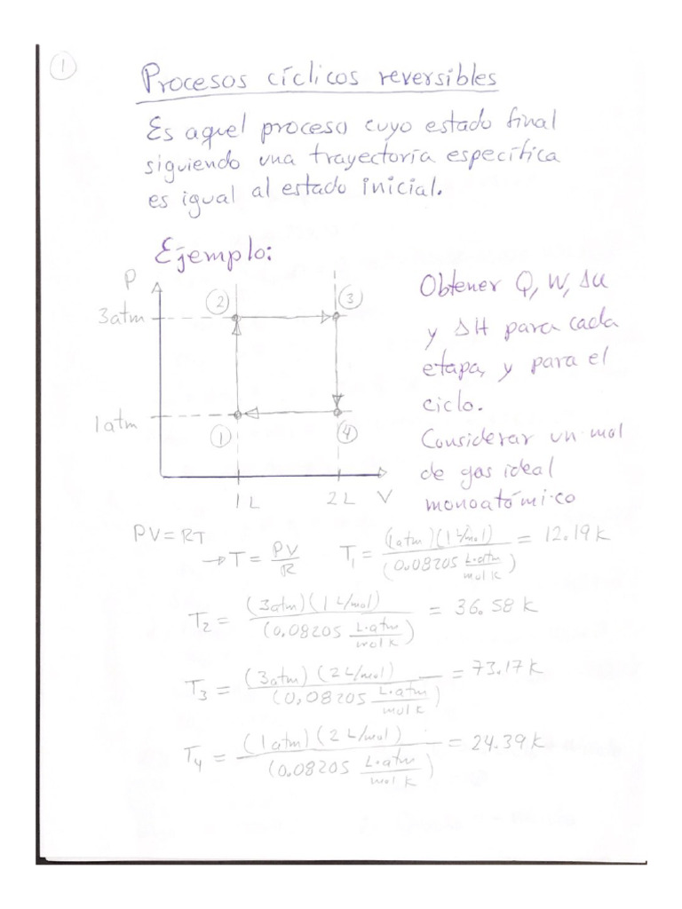 Procesos Ciclicos Reversibles-4 | PDF