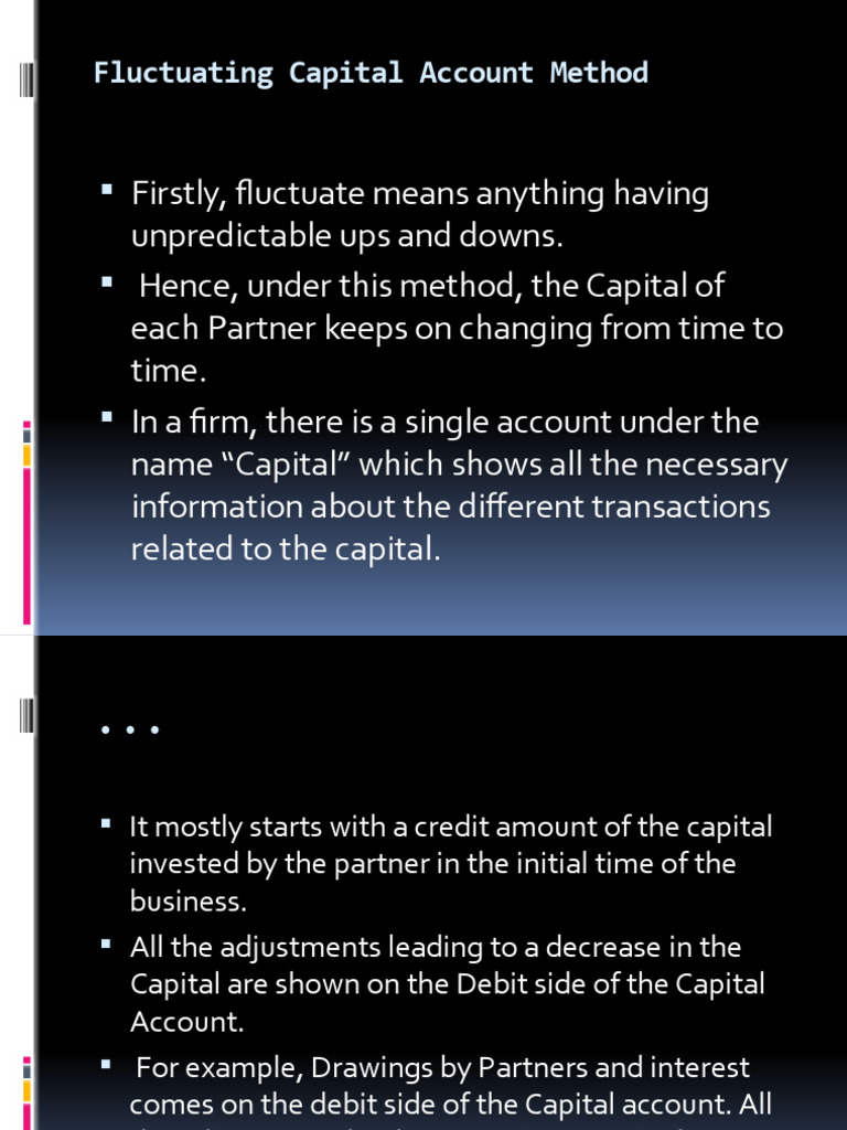 Fluctuating Capital Account Method | PDF