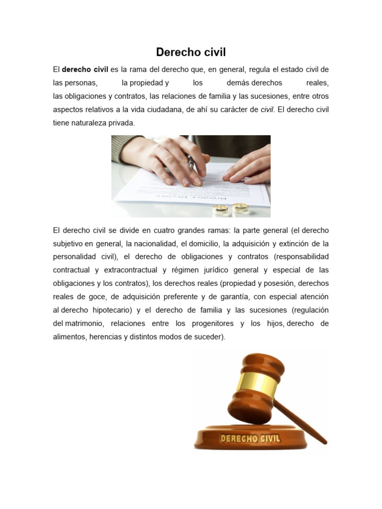 Derecho Civil y Familiar | PDF | Derecho Civil (Common Law) | Justicia