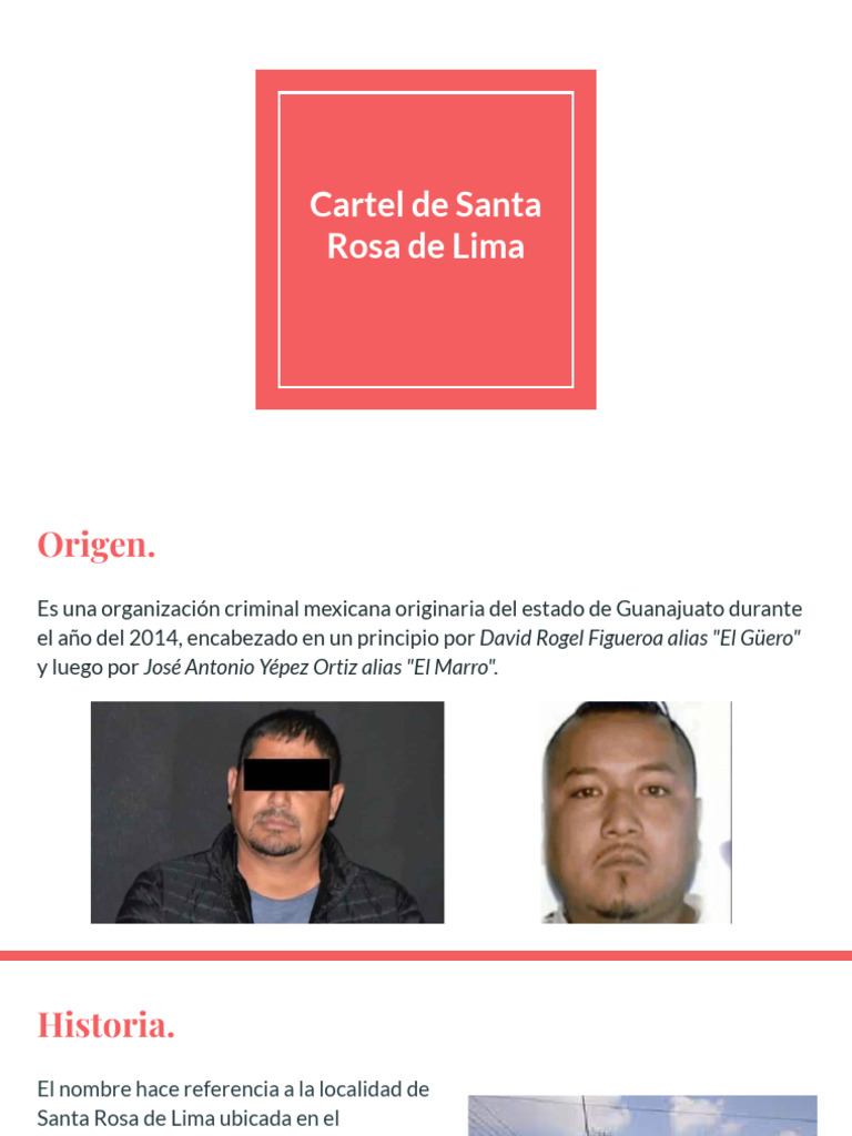 Cartel De Santa Rosa De Lima Pdf Crímenes Crimen Y Violencia