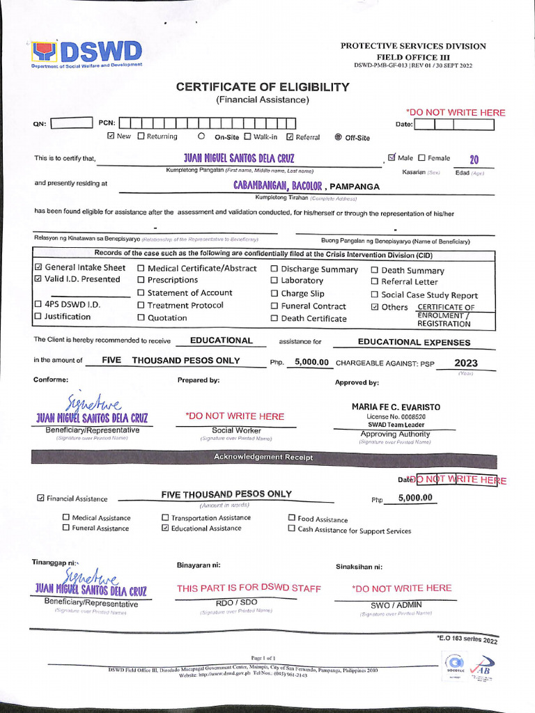 DSWD | PDF