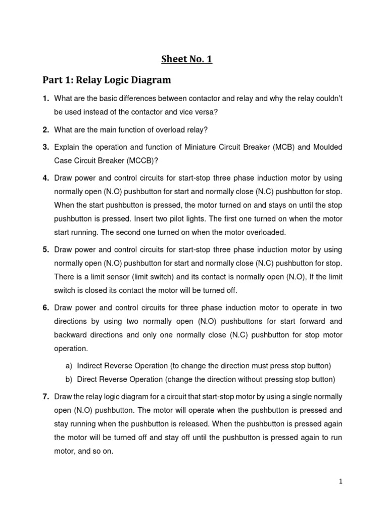 Sheet 1 | PDF | Switch | Relay