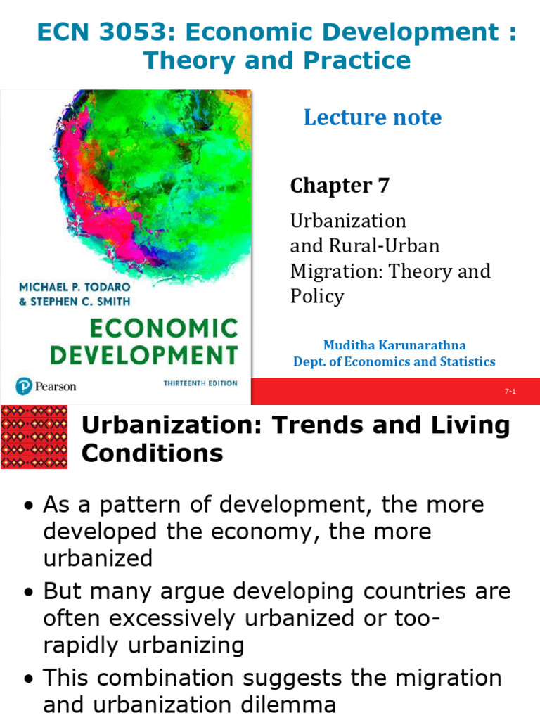 ECN 3053 - Todaro Chap 7 - Urbanization and Rural-Urban Migration | PDF ...