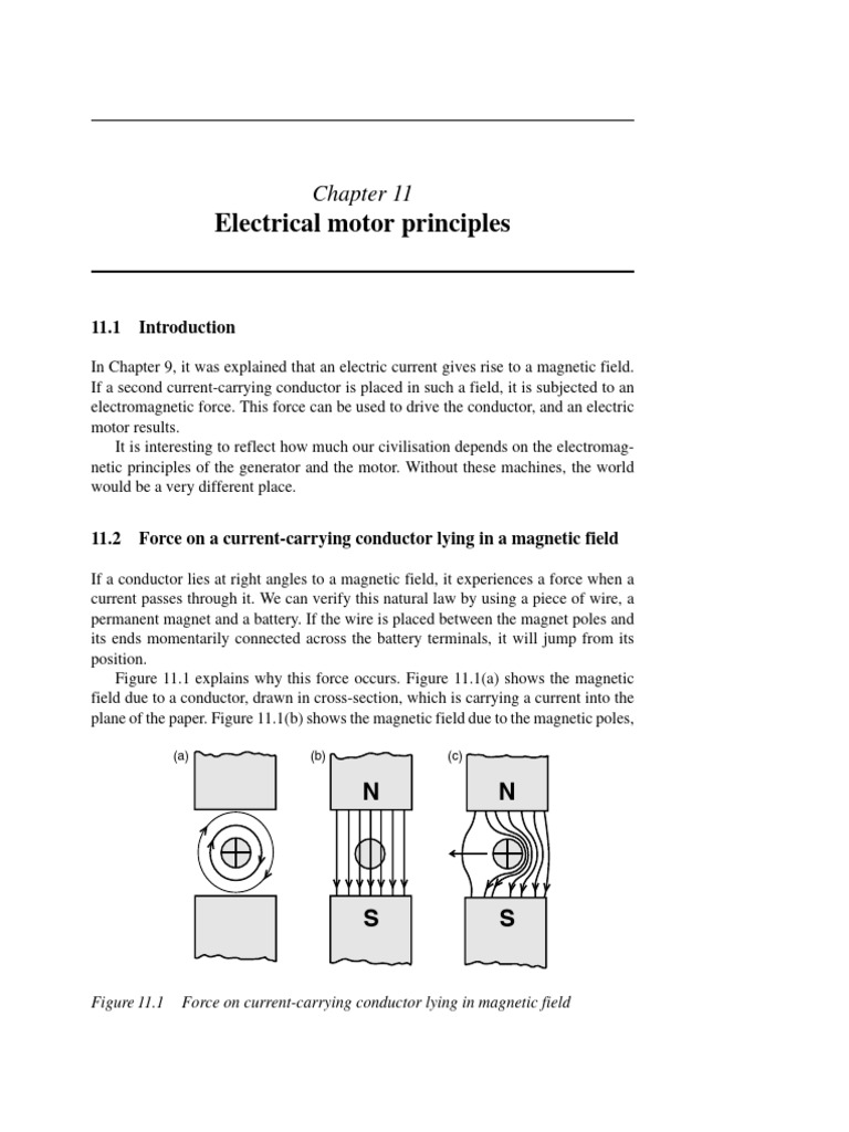 Motor Principles | PDF | Electromagnetic Induction | Electric Motor