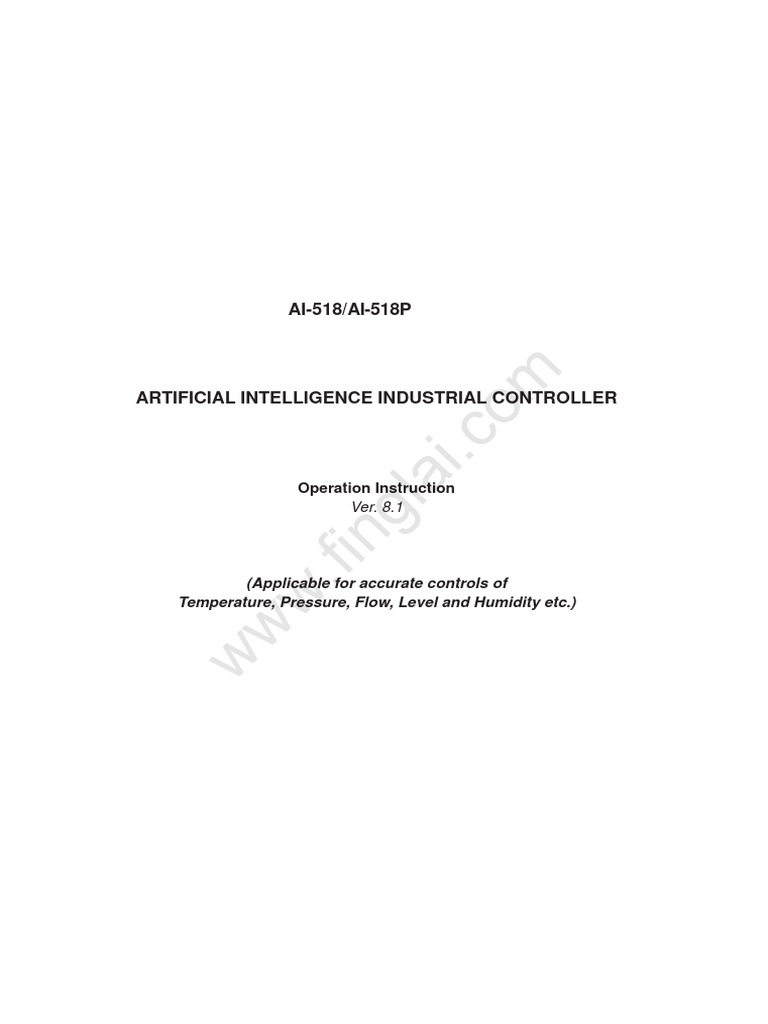 AI-518P Temperature Controller | PDF | Power Supply | Parameter (Computer Programming)