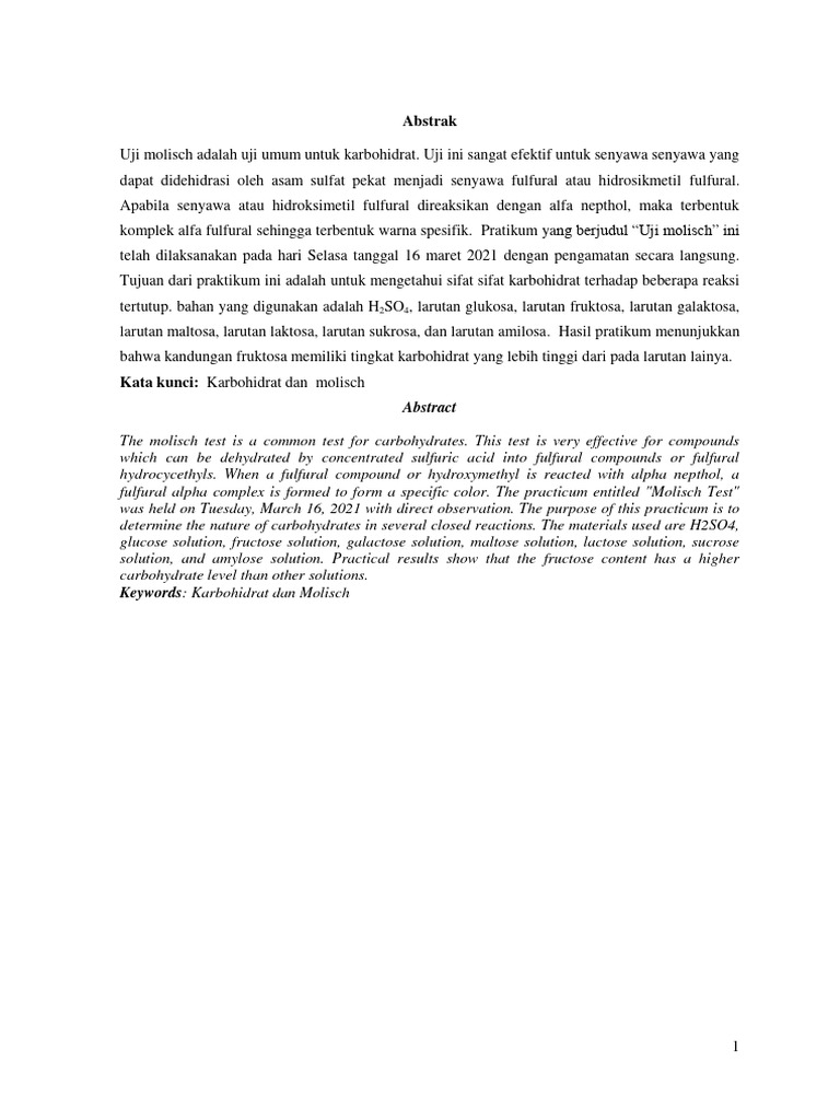 Uji Molish | PDF