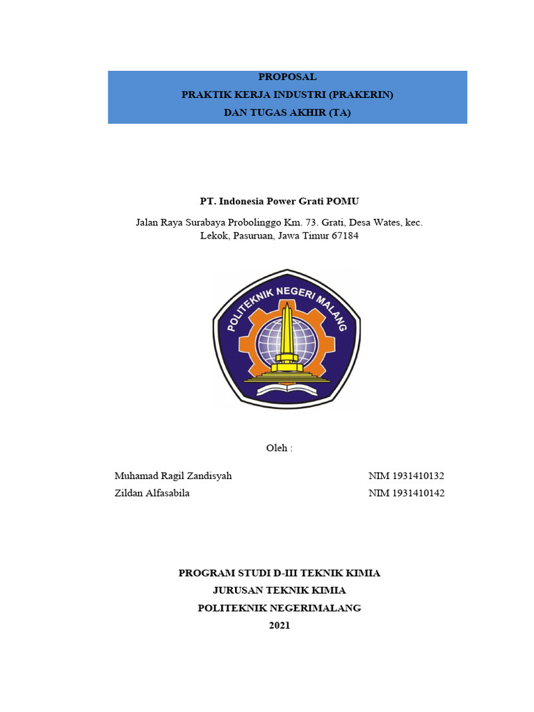 Proposal 2021 2022 - M Ragil Zandisyah Dan Zildan Alfasabila Dikonversi | PDF