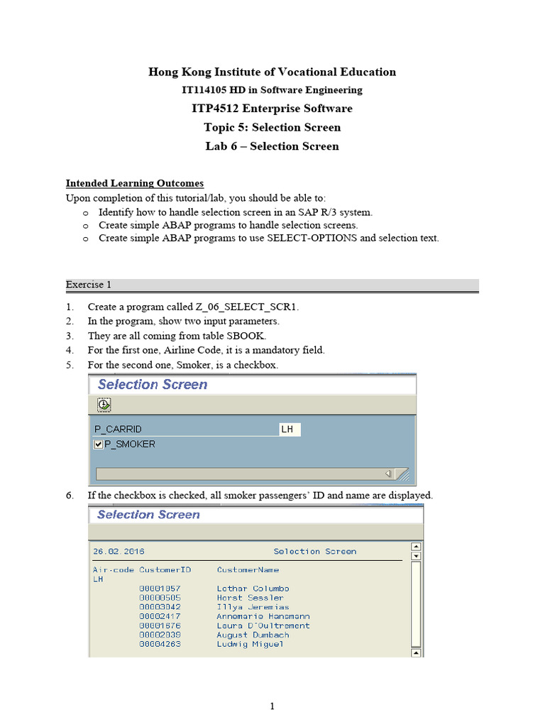 Lab 6 Selection Screen Ans Pdf Parameter Computer Programming Computer Engineering