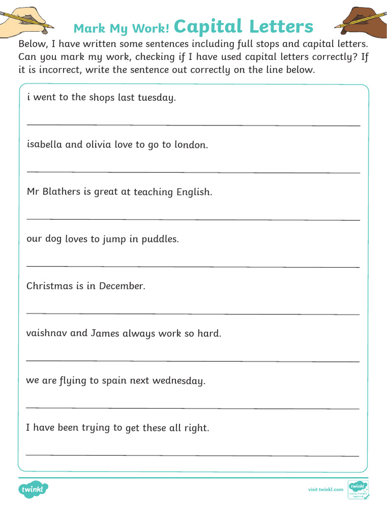 T e 1671723240 Mark My Work Capital Letters - Ver - 1 | PDF