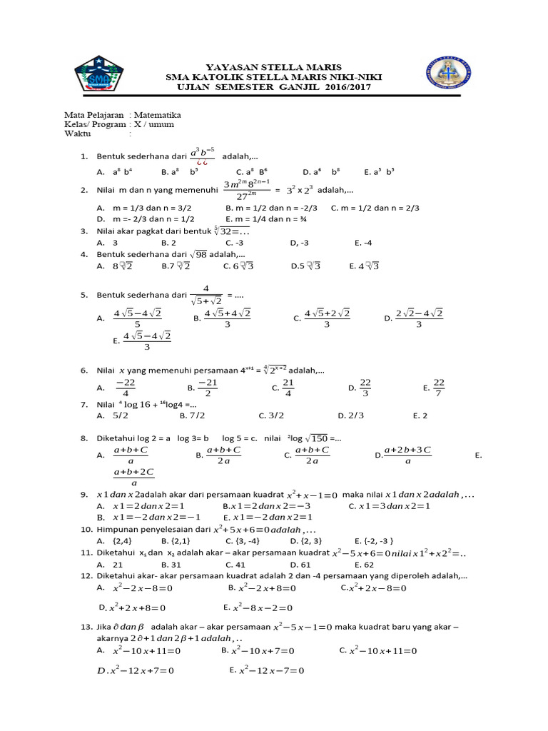 Matematika X | PDF