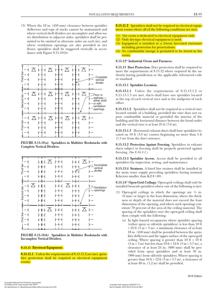 NFPA 13 Standard For The Installation of Sprinkler Systems | PDF | Fire ...