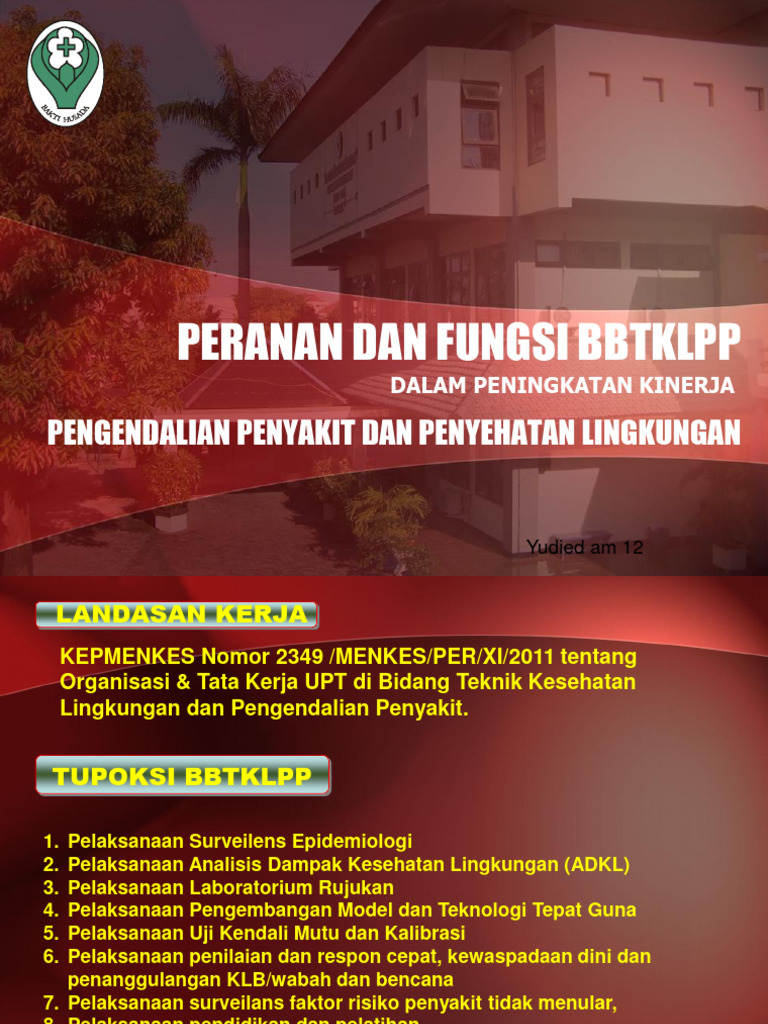 Peranan Dan Fungsi BBTKLPP 12 | PDF