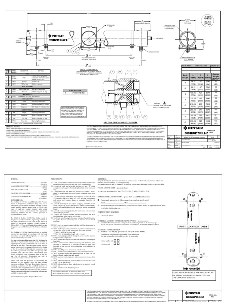 Codeline Ecoline Drawing 80-450 | PDF | Pipe (Fluid Conveyance ...