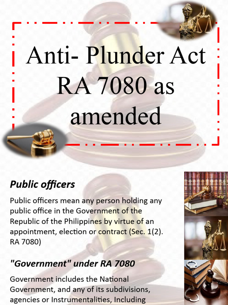 Week 3 Anti Plunder Act Ra7080 Amended 1 | PDF | Crimes | Crime & Violence