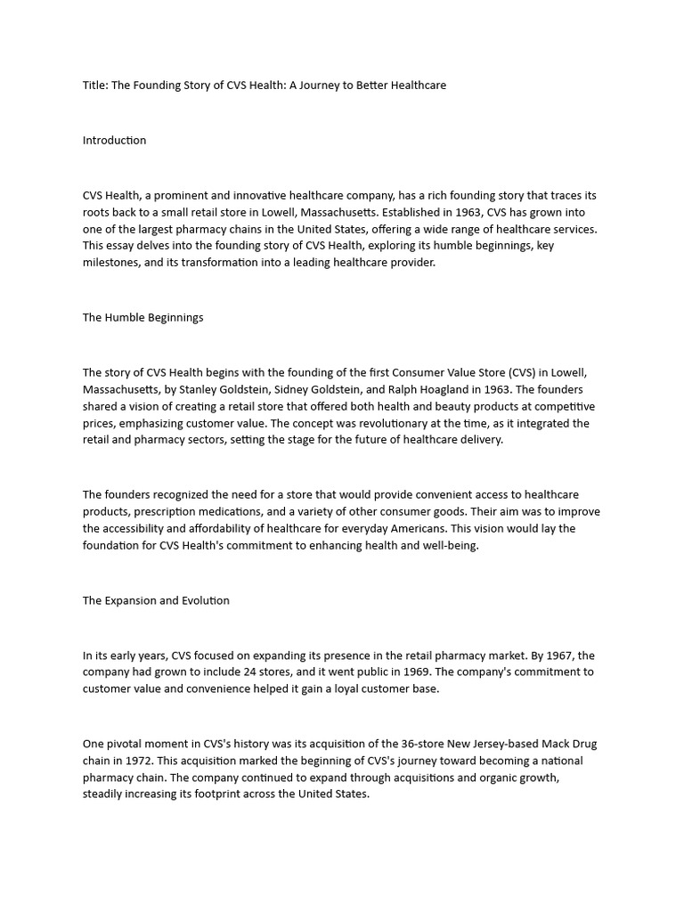 CVS | PDF | Health Care | Medicine