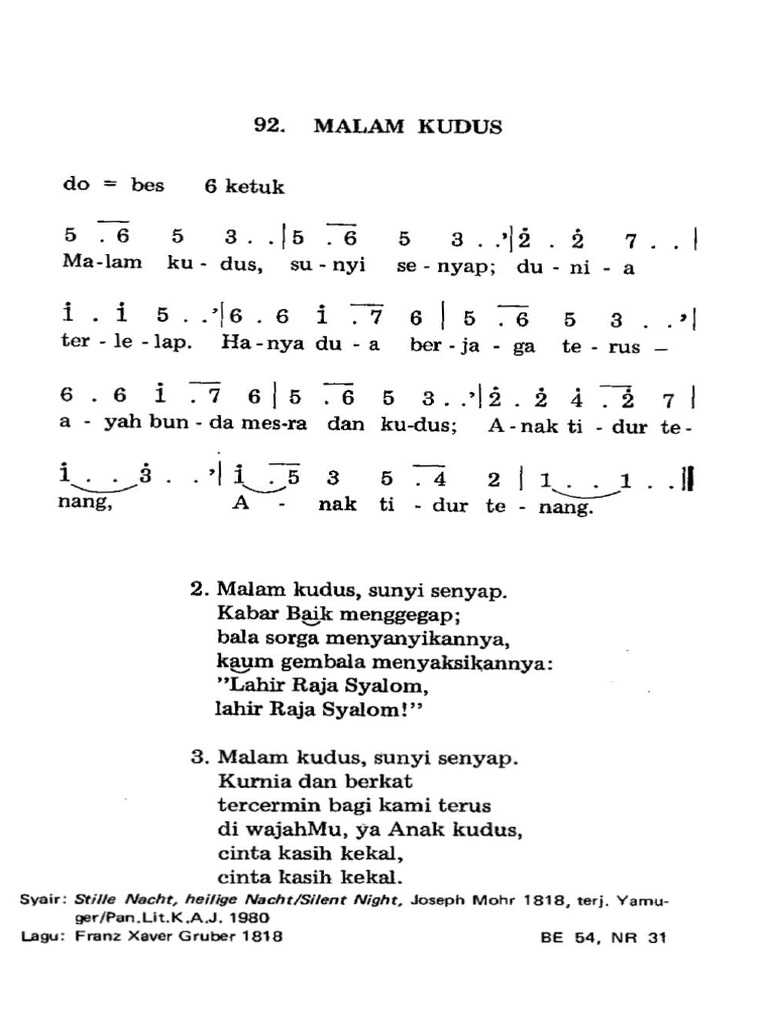 KJ 92 Malam Kudus | PDF