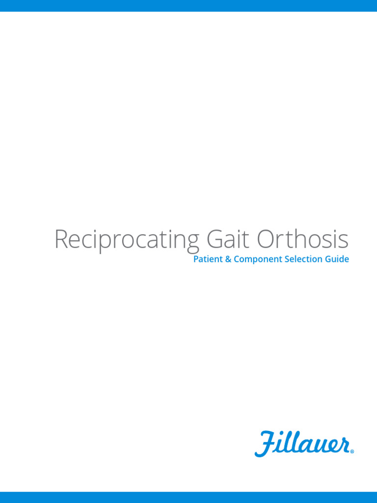 RGO Reciprocal Gait Orthosis | PDF | Spinal Cord | Musculoskeletal System