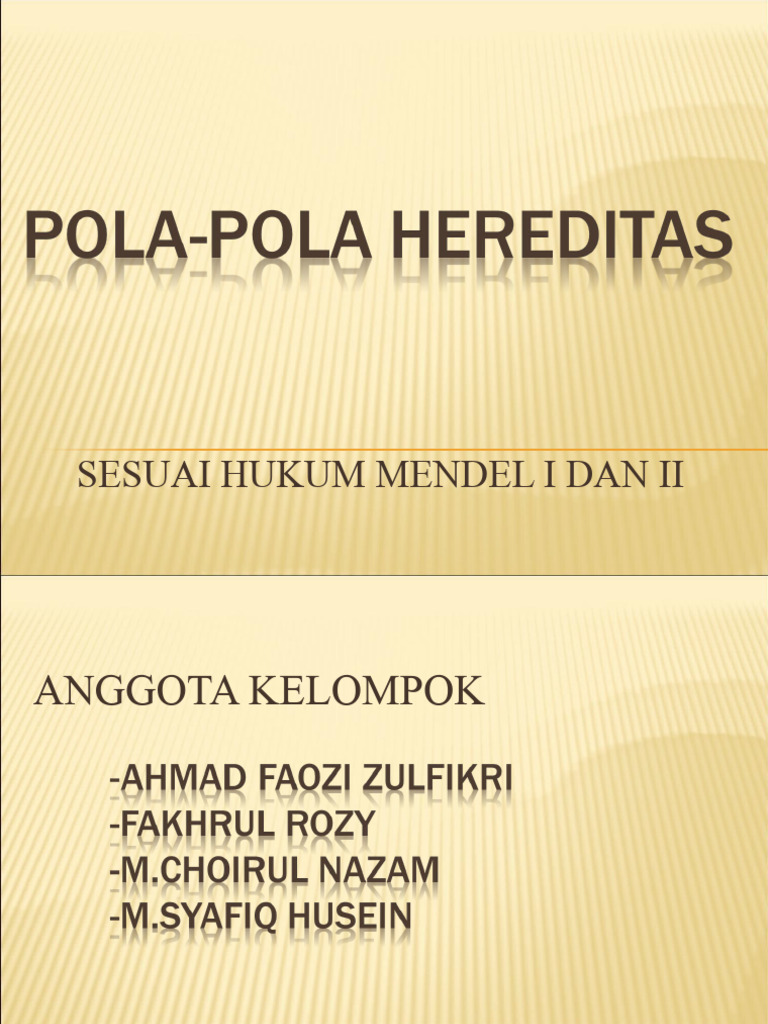 Pola Pola Hereditas | PDF
