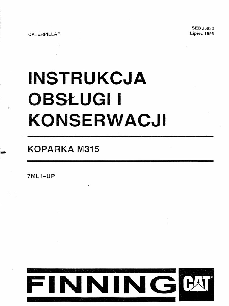 Koparka Koĺ Owa Cat m315 | PDF