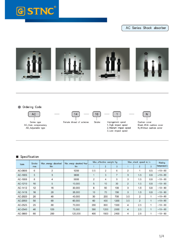 Giảm chấn thủy lực STNC AC_AD_Shock_Absorber | PDF