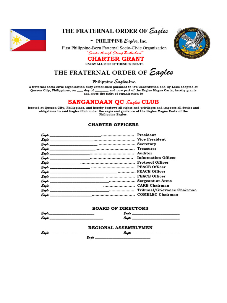 Charter Grant for Sangandaang QC Eagles | PDF | Governance | Government
