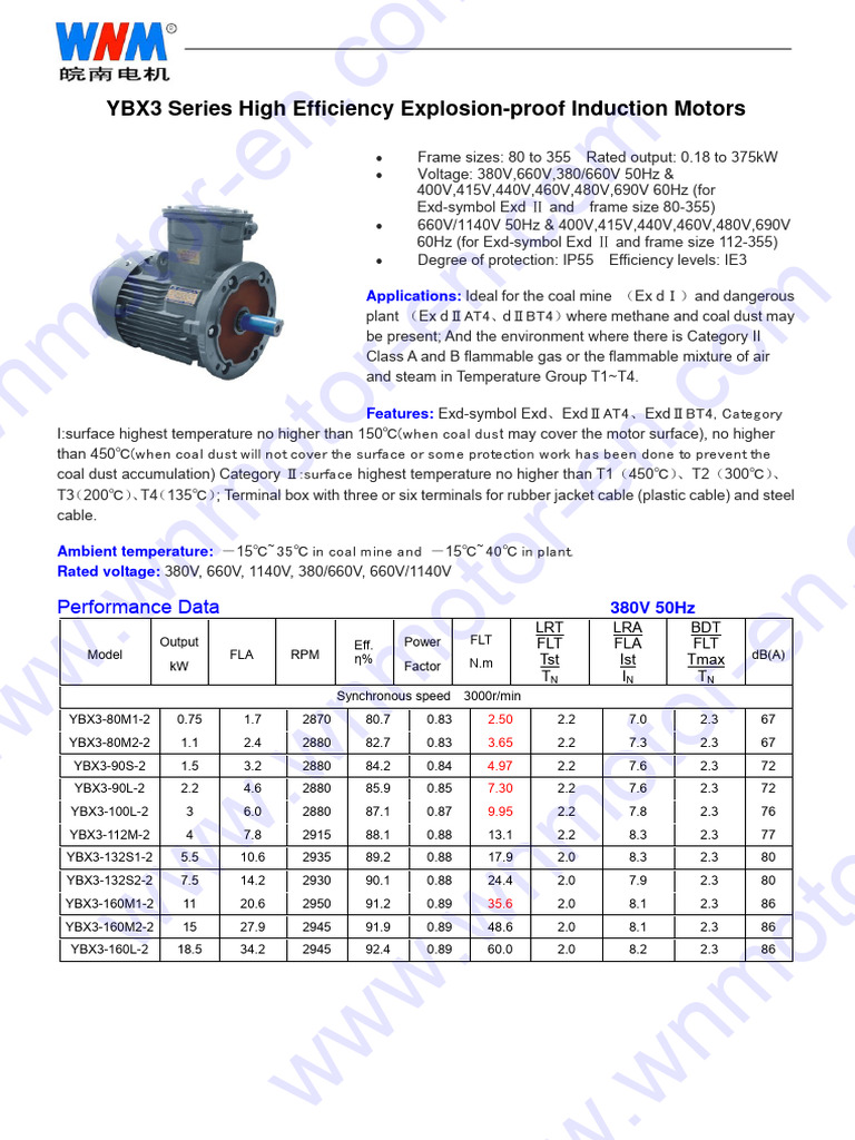 Catalog Đ NG Cơ Qu T Tăng Áp 90KW, 2975rpm YBX3-280M-2 China | PDF | Energy Technology ...