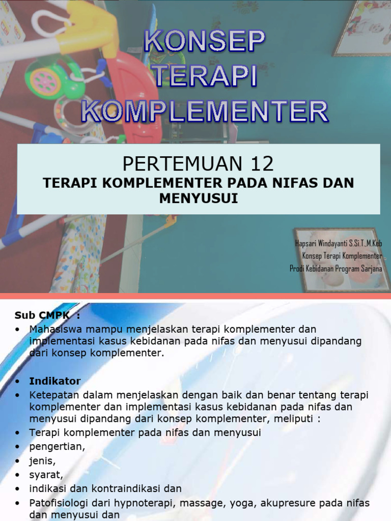Pertemuan 12 Konsep Terapi Komplementer Hapsari 1606661588 | PDF