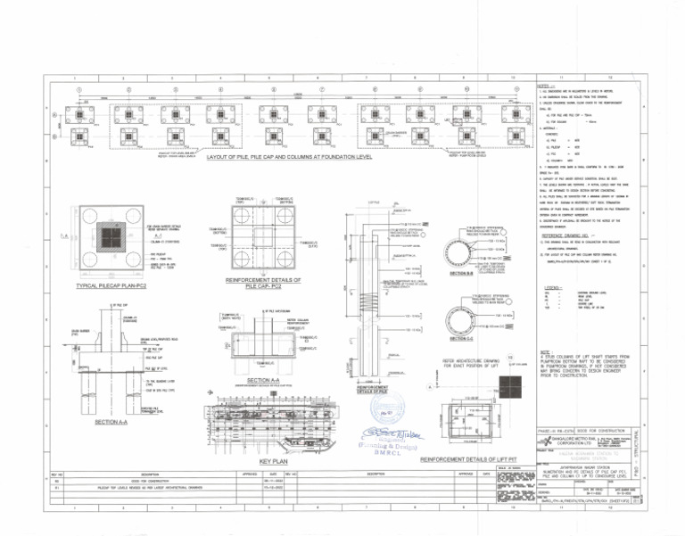 BMRCL R6 TIGR 1441 Issuing of GFC Drawing (JP Nagar Station) - Piling ...