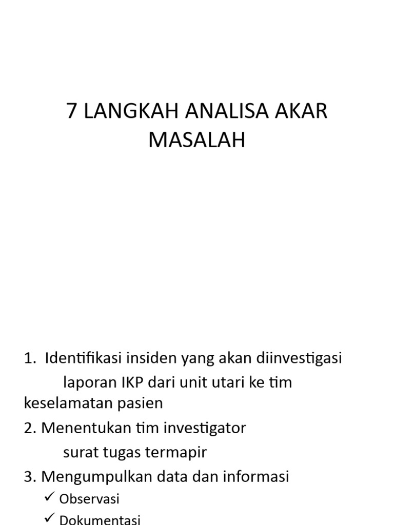 7 Langkah Analisa Akar Masalah | PDF