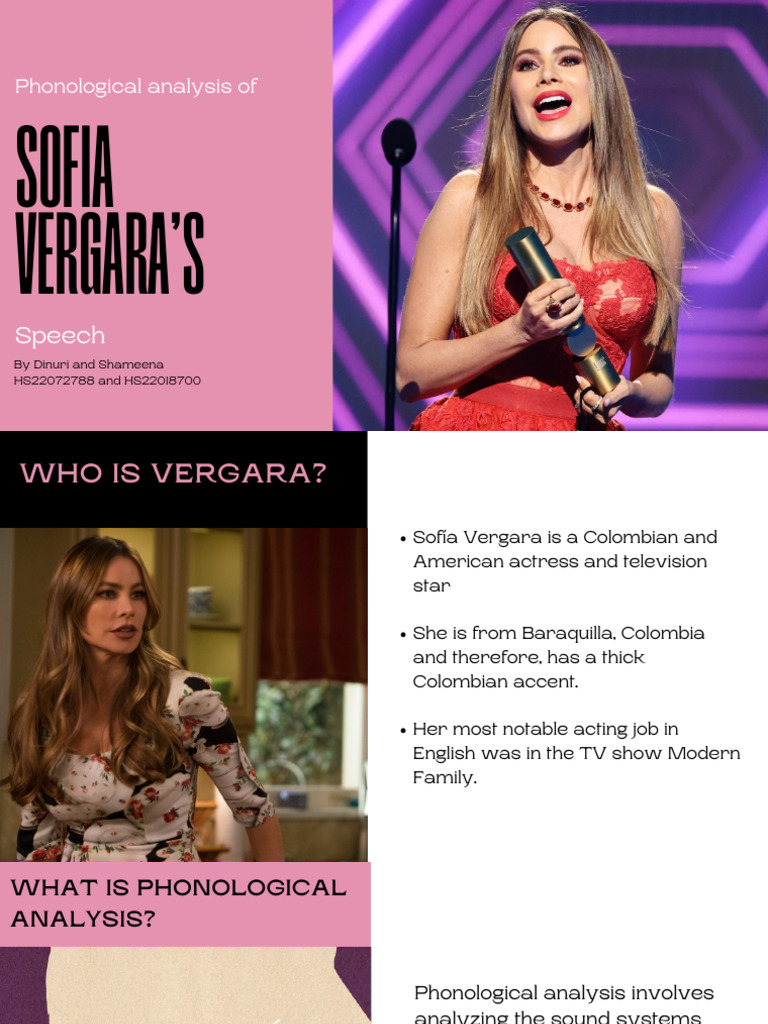 Sofia Vergara Speech Phonological Analysis | PDF | English Language ...