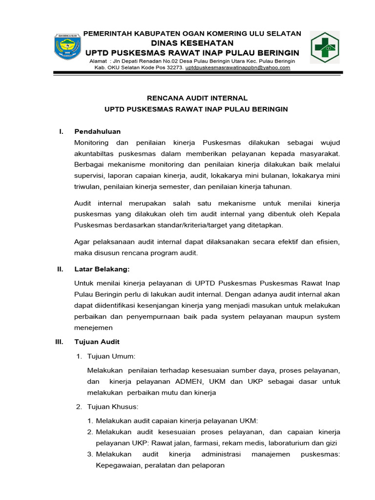 Rencana Audit Internal Pdf