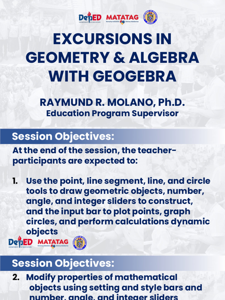 Session 7 Excursions in Geometry and Algebra With Geogebra | PDF ...