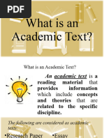 Characteristics and Features of Academic Text | PDF | Subject (Grammar ...
