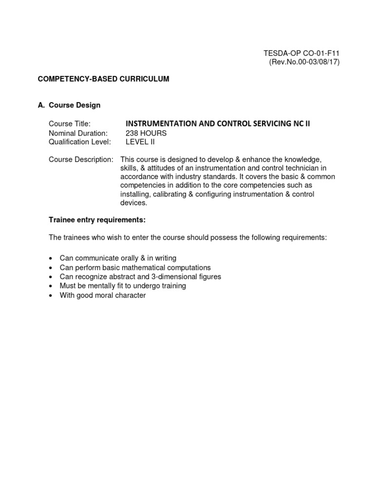 Instrumentation and Control Servicing NC II | PDF | Personal Computers ...