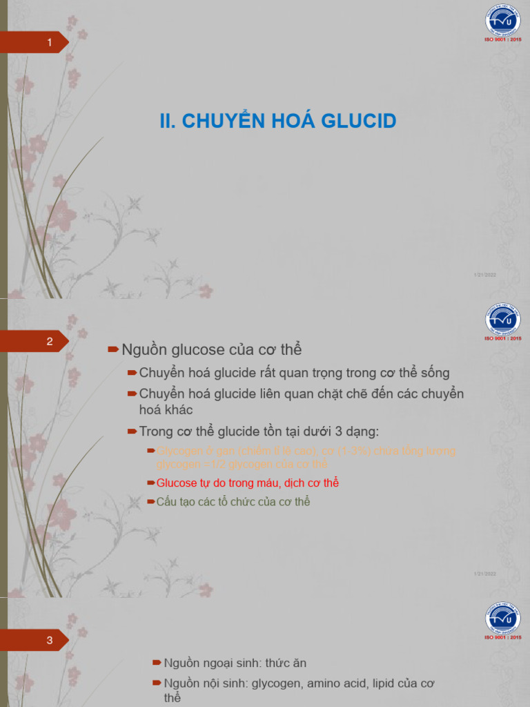 Hóa Sinh Bu I 2 | PDF