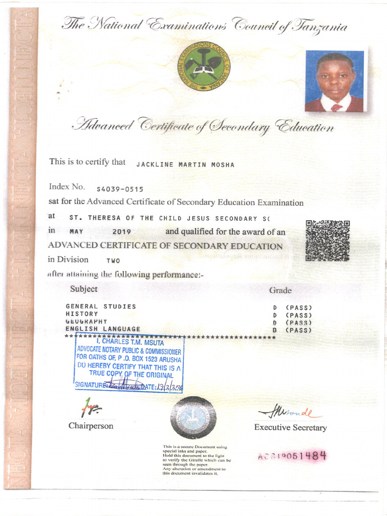 Advanced Certificate | PDF