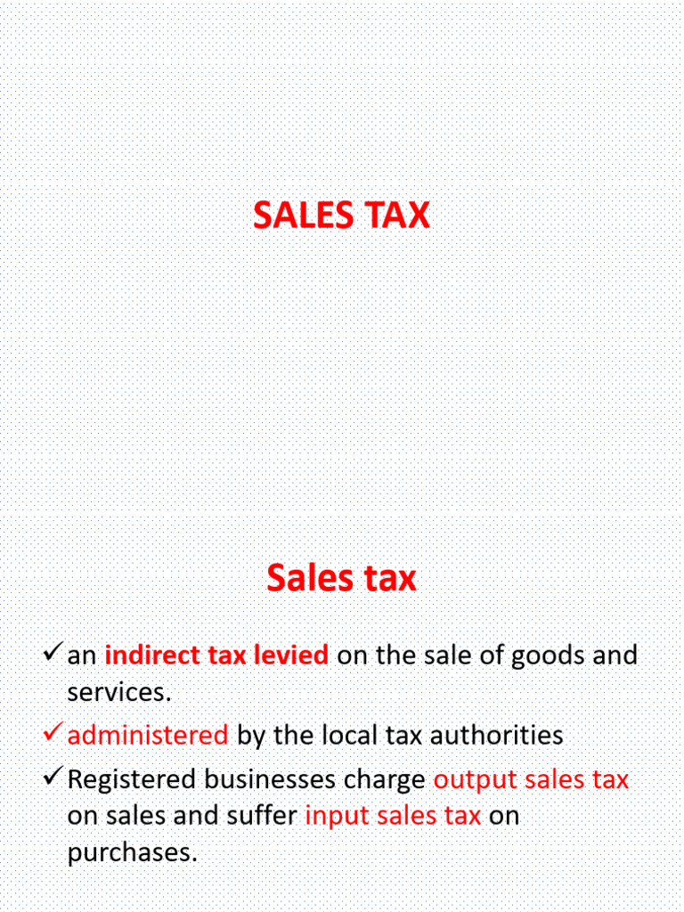 Lecture 4 Sales Tax | PDF | Debits And Credits | Taxes
